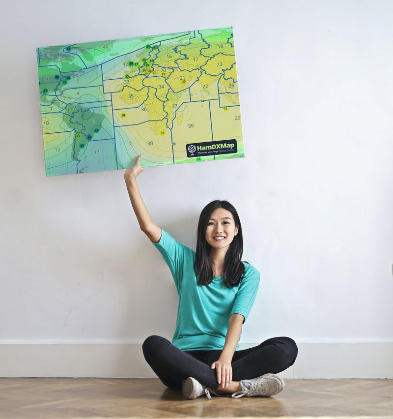 HamDXMap : MUF, foF2, live radio frequencies weather — F5UII